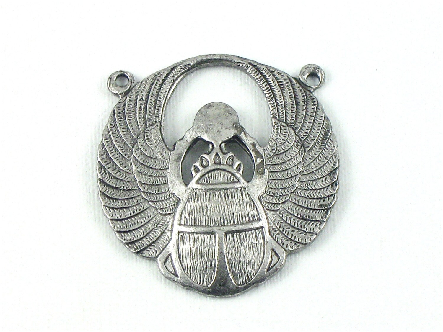 As-is Sale 2 Large Antique Silver SCARAB Beetle Pendant. - Etsy