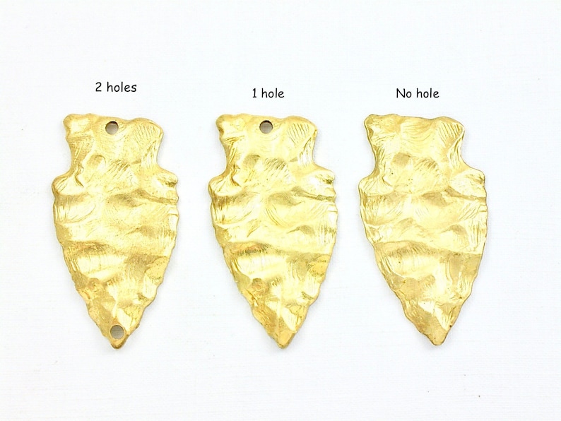 3 Large Gold ARROWHEAD Pendants or Connector. Raw Brass - Etsy