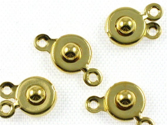 SALE 5 sets snap button clasps in gold. IB102g | Etsy