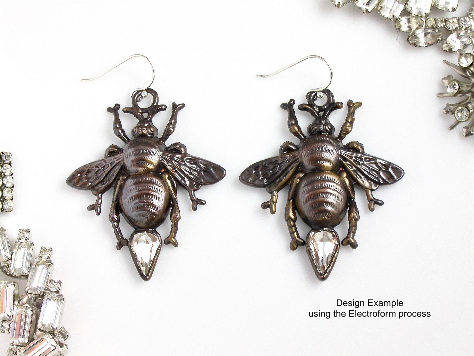 2 Brass BEE Jewelry Embellishment . Raw Brass Stamping Made in the US ...