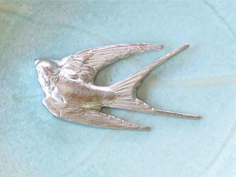 Silver SPARROW Bird Jewelry Embellishment. Made in the USA. - Etsy