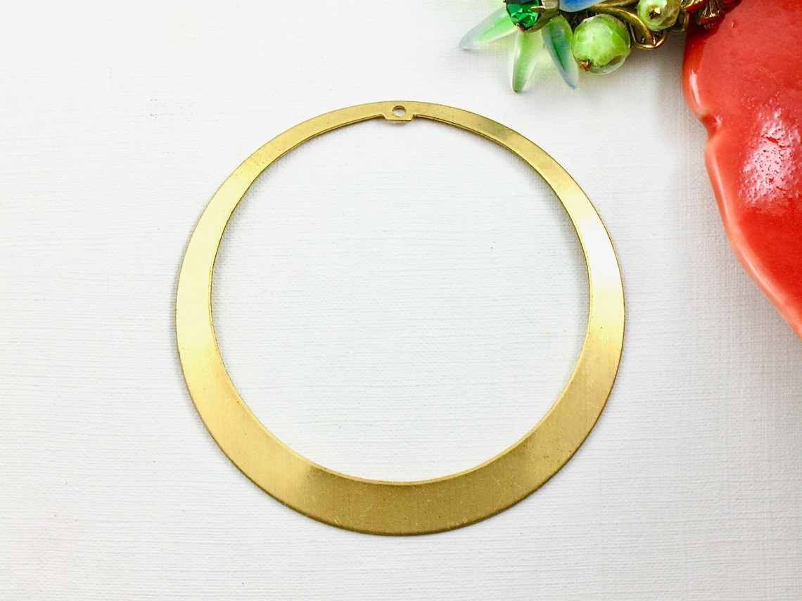 4 large Round HOOPS jewelry earring drop or pendant. Over 2 | Etsy