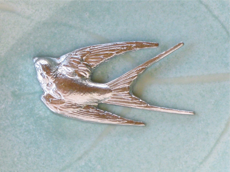 Silver SPARROW Bird Jewelry Embellishment. Made in the USA. - Etsy