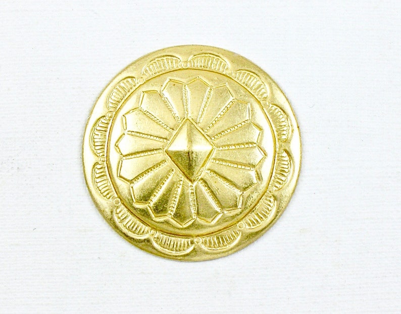 6 Gold Southwestern Concho Brass Embellishment. 27mm. Raw - Etsy