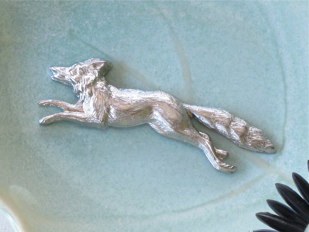 5 Silver FOX Jewelry Embellishment 47mm X 14mm (ff2a) - Etsy