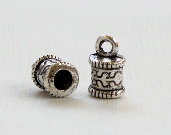 8 Silver Oval Jewelry END CAPS With Loop . Perfect for - Etsy