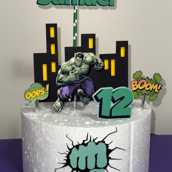 Hulk Cake Topper - Etsy