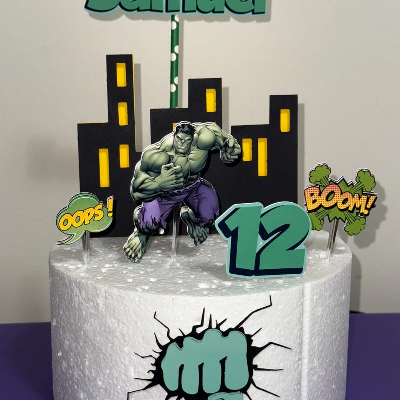 Hulk Cake Topper - Etsy