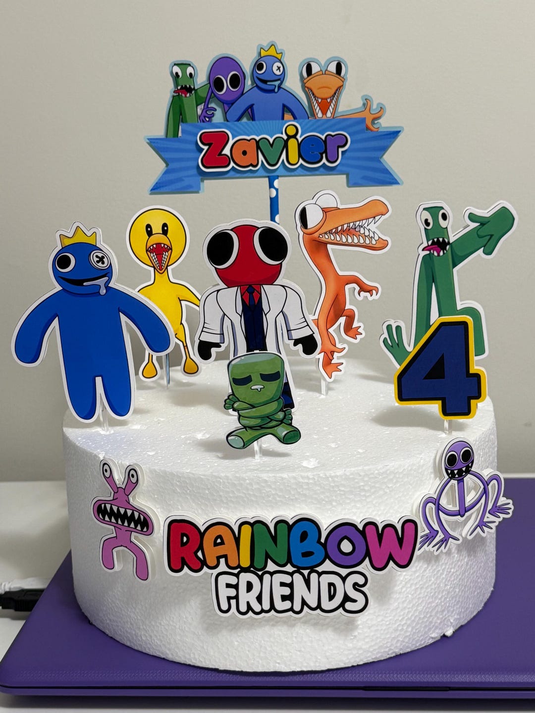 Rainbow Friends Cake Topper - Etsy