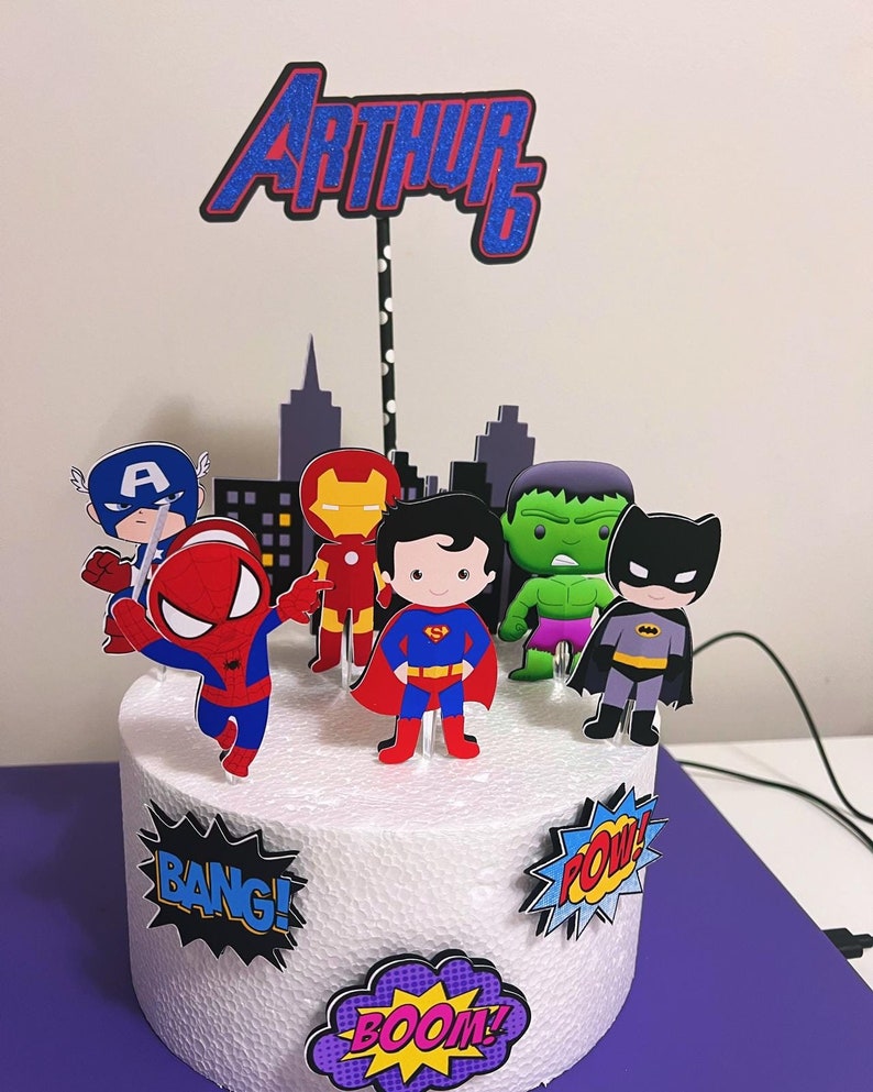 Super Hero Cake Topper - Etsy
