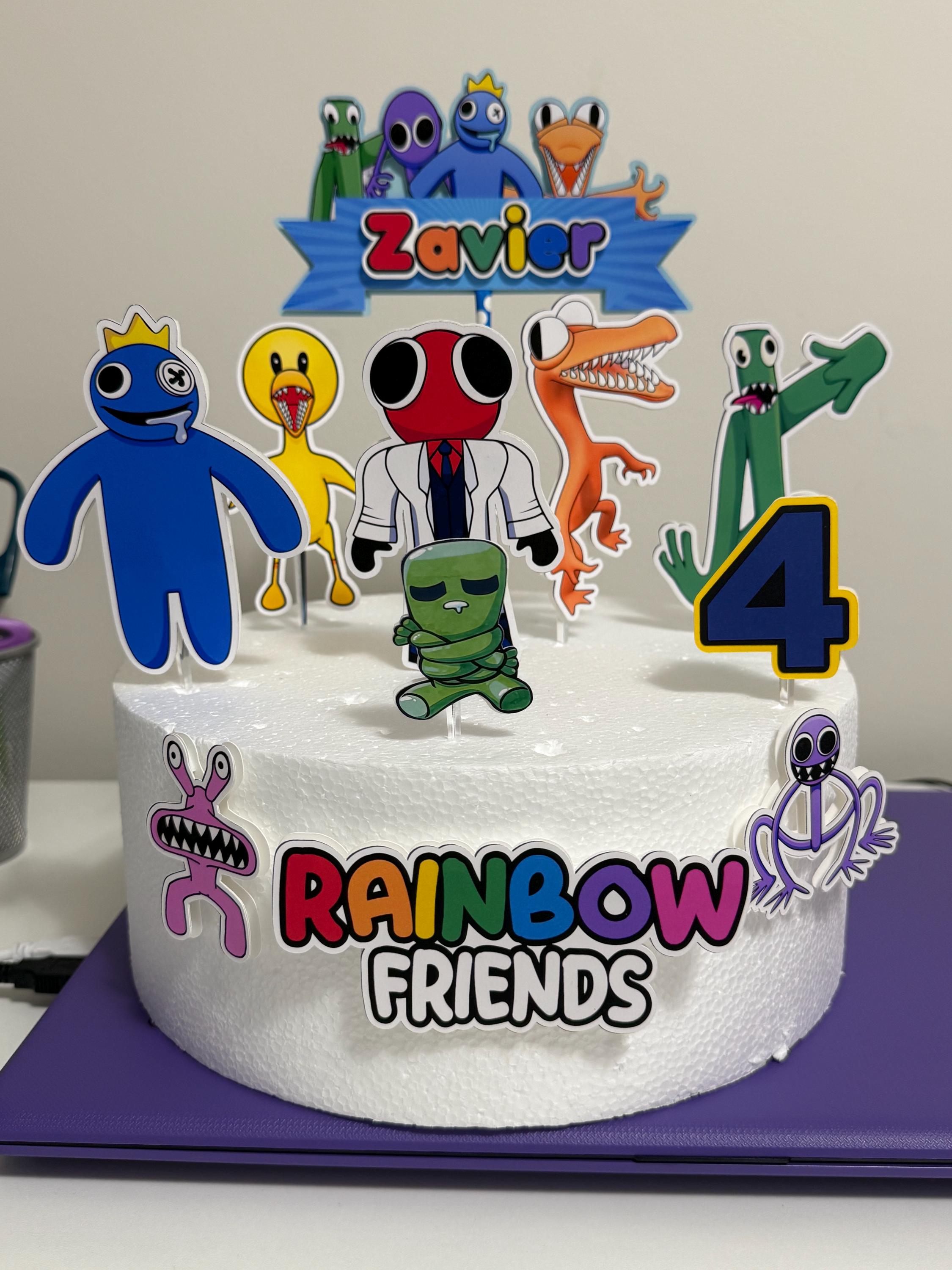 Rainbow Friends Cake Topper - Etsy