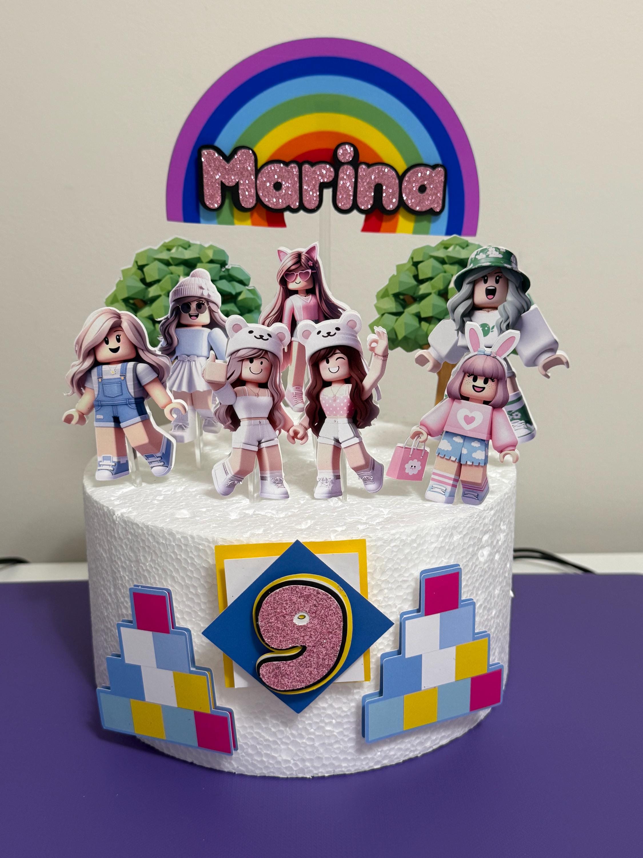 Roblox Girl Cake Topper - Etsy