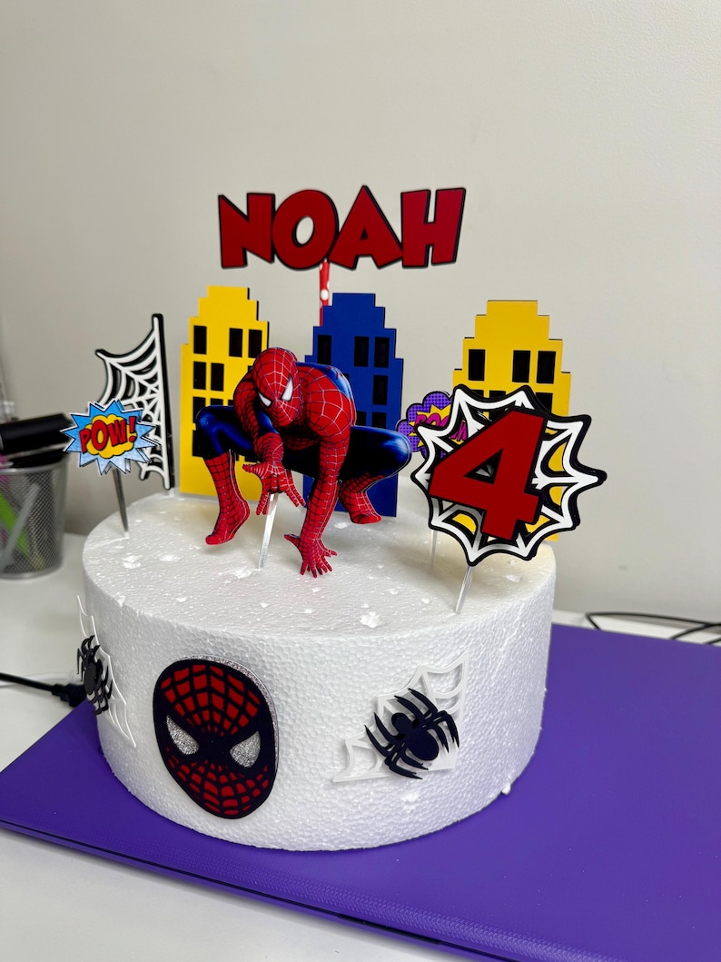 Spider Man Cake Topper - Etsy
