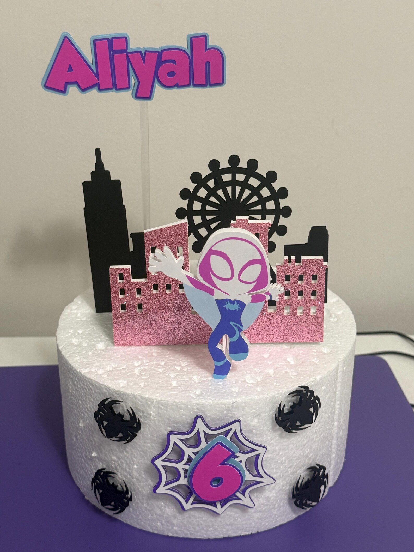 Spidey Ghost Gwen Cake Topper - Spidey Gwen Cake Decorations - Etsy