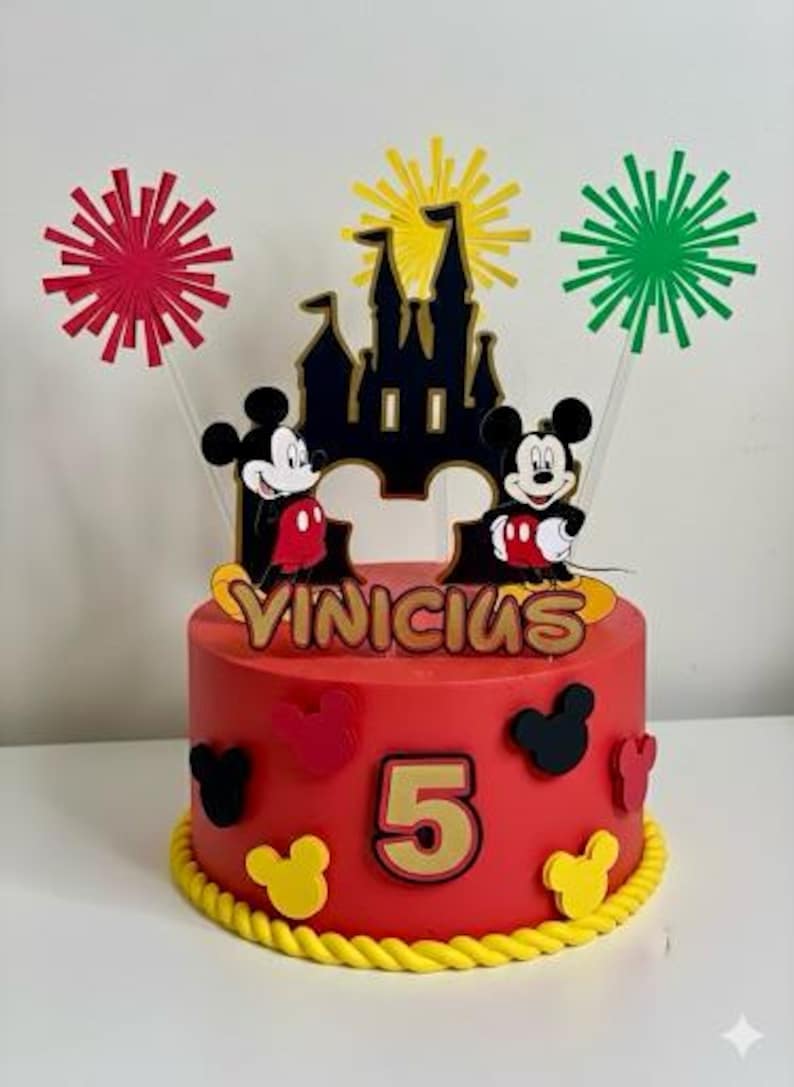 Mickey Mouse Cake Topper - Etsy