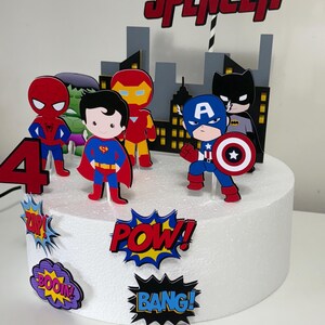 Super Hero Cake Topper - Etsy