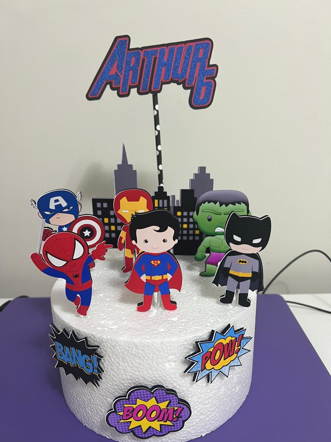 Super Hero Cake Topper - Etsy