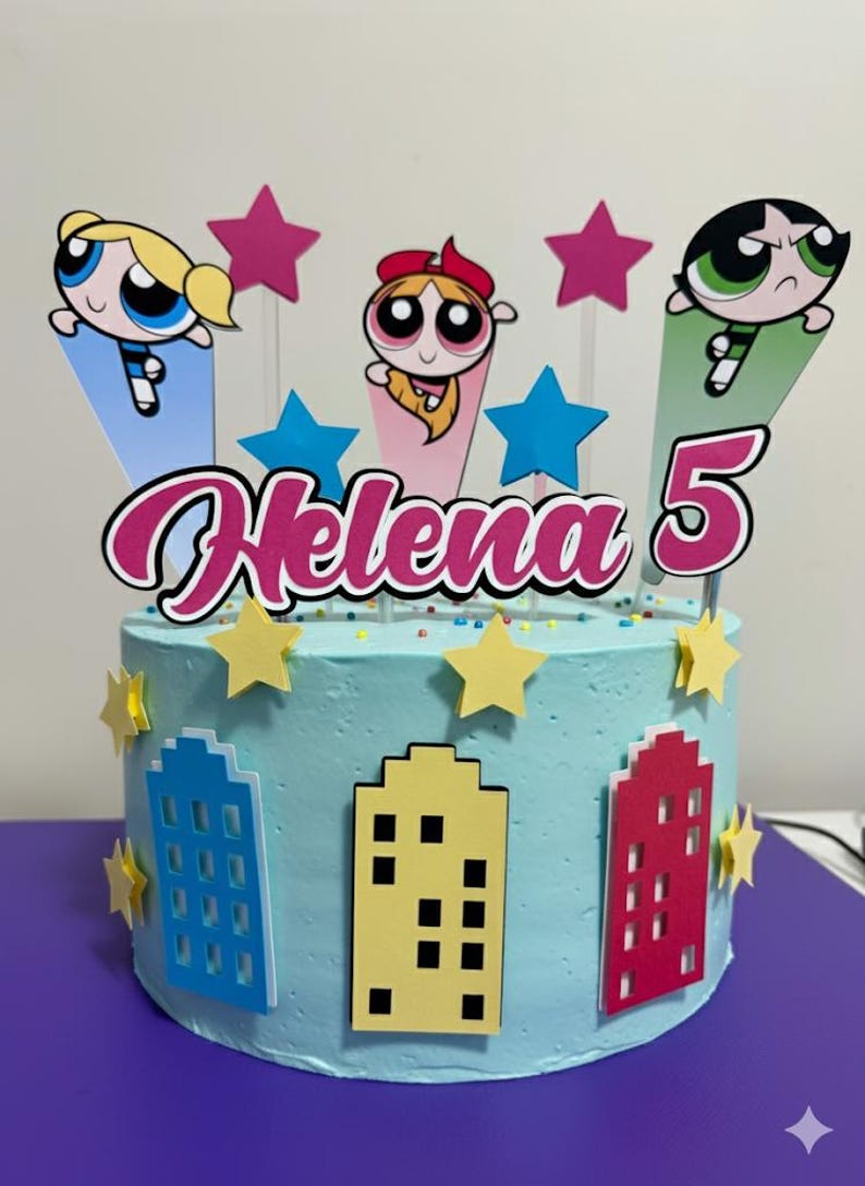The Power Puff Girls Cake Topper - Power Girls - Etsy