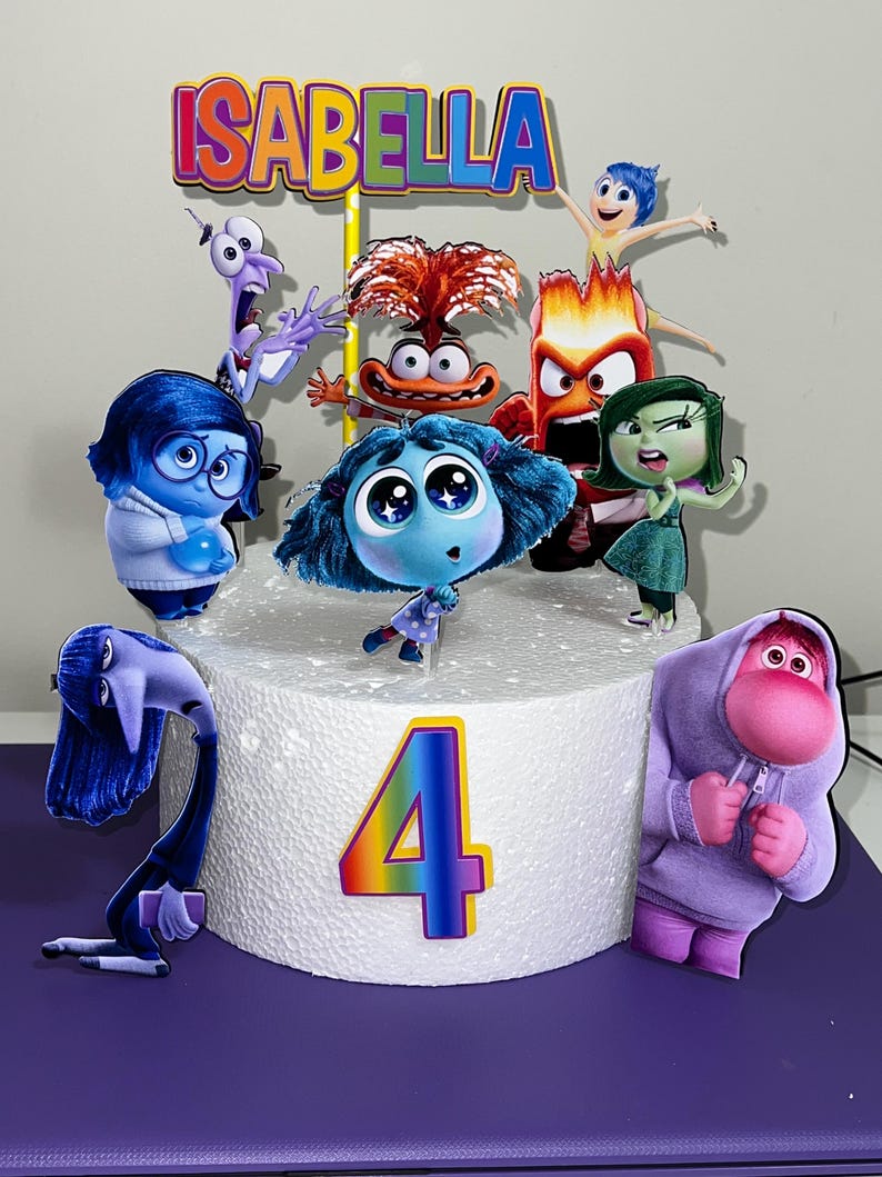 Inside Out Cake Topper - Etsy