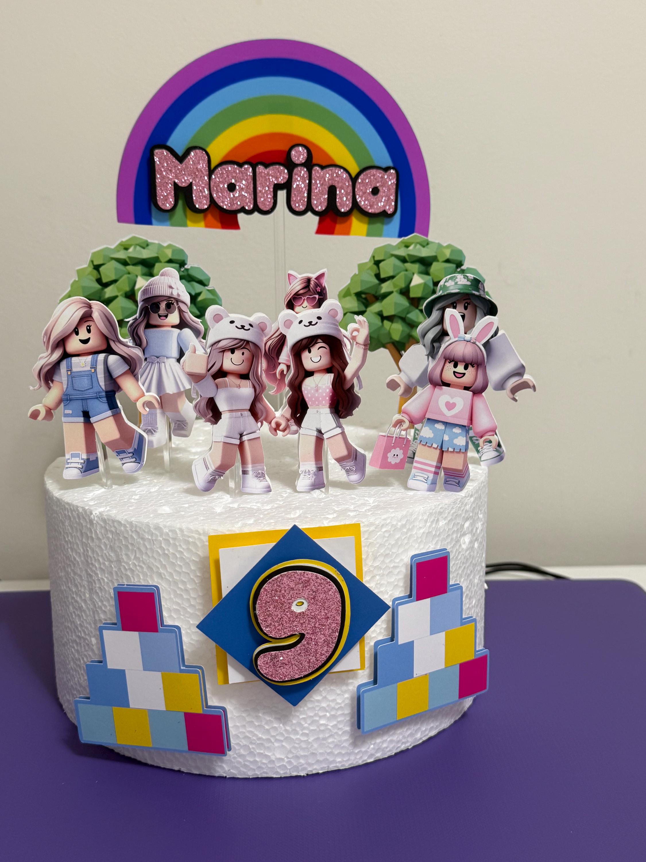 Roblox Girl Cake Topper - Etsy