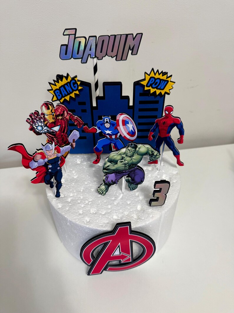 Avengers Cake Topper - Avenger Birthday - Etsy