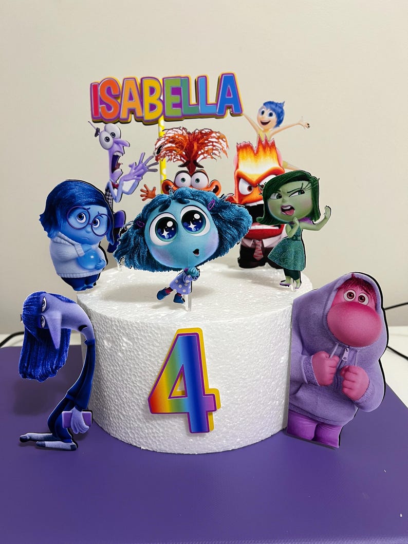 Inside Out Cake Topper - Etsy