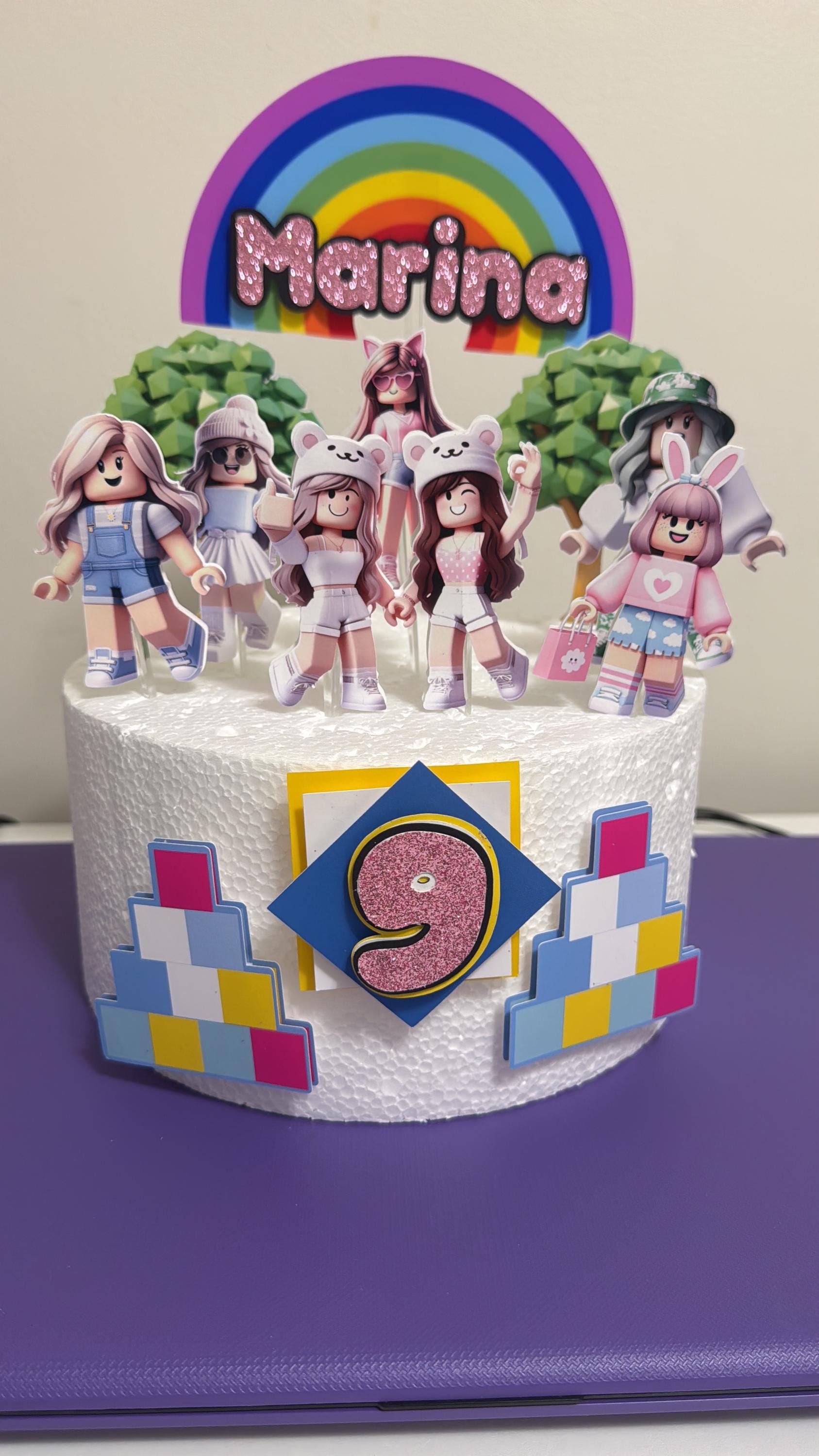 Roblox Girl Cake Topper - Etsy