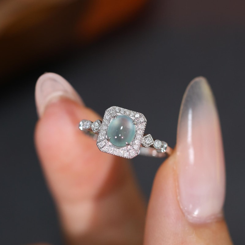 Sky Blue Jadeite Ring - Etsy