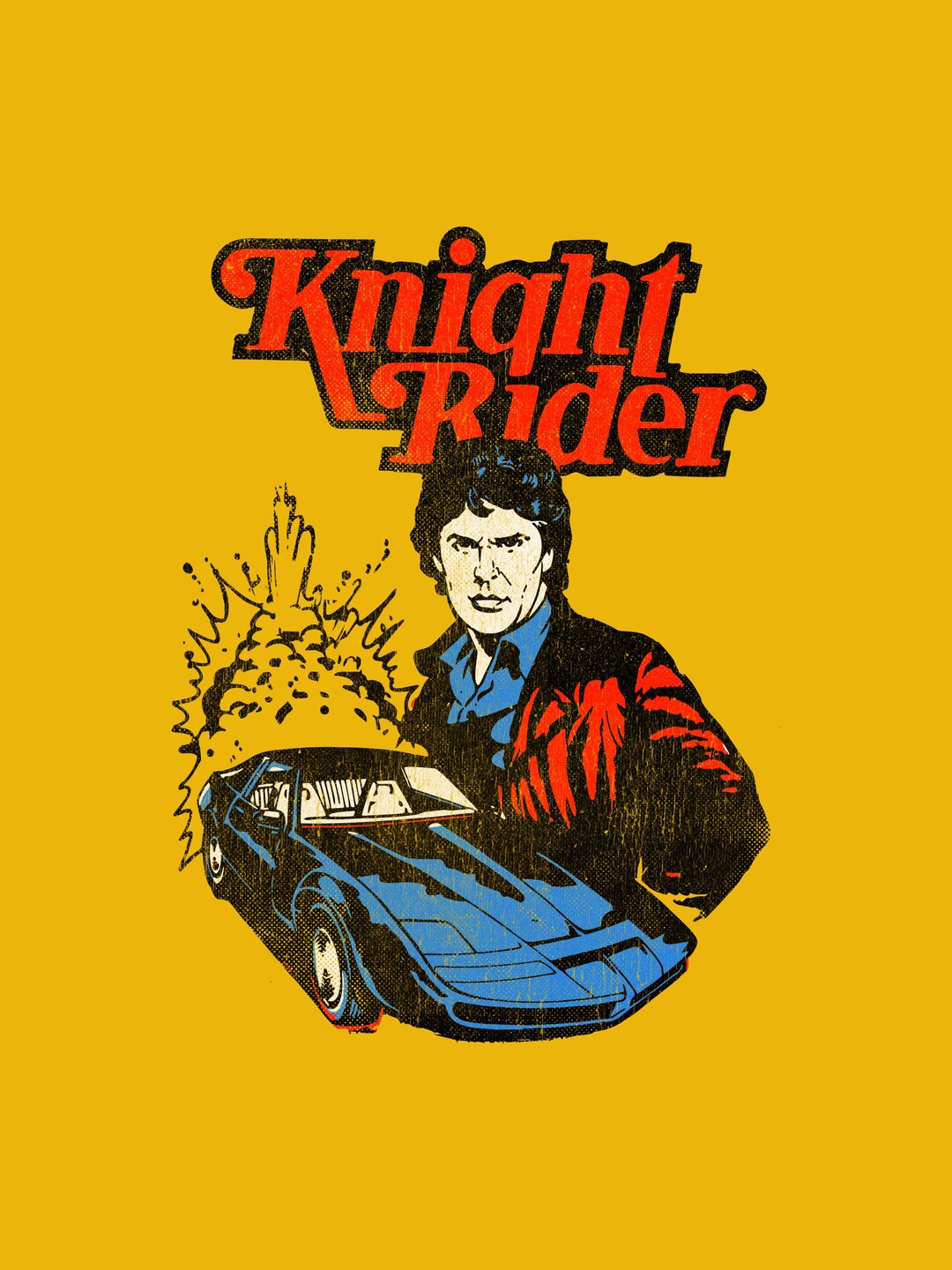 Vintage Knight Rider T-shirt: Michael Knight Retro 80s TV Show Tee - Etsy