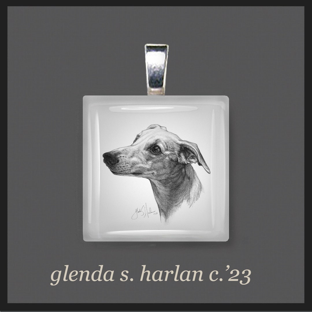Whippet Hound Glass Pendant, Dog Jewelry, Whippet Mom Gift, Dog Lover ...
