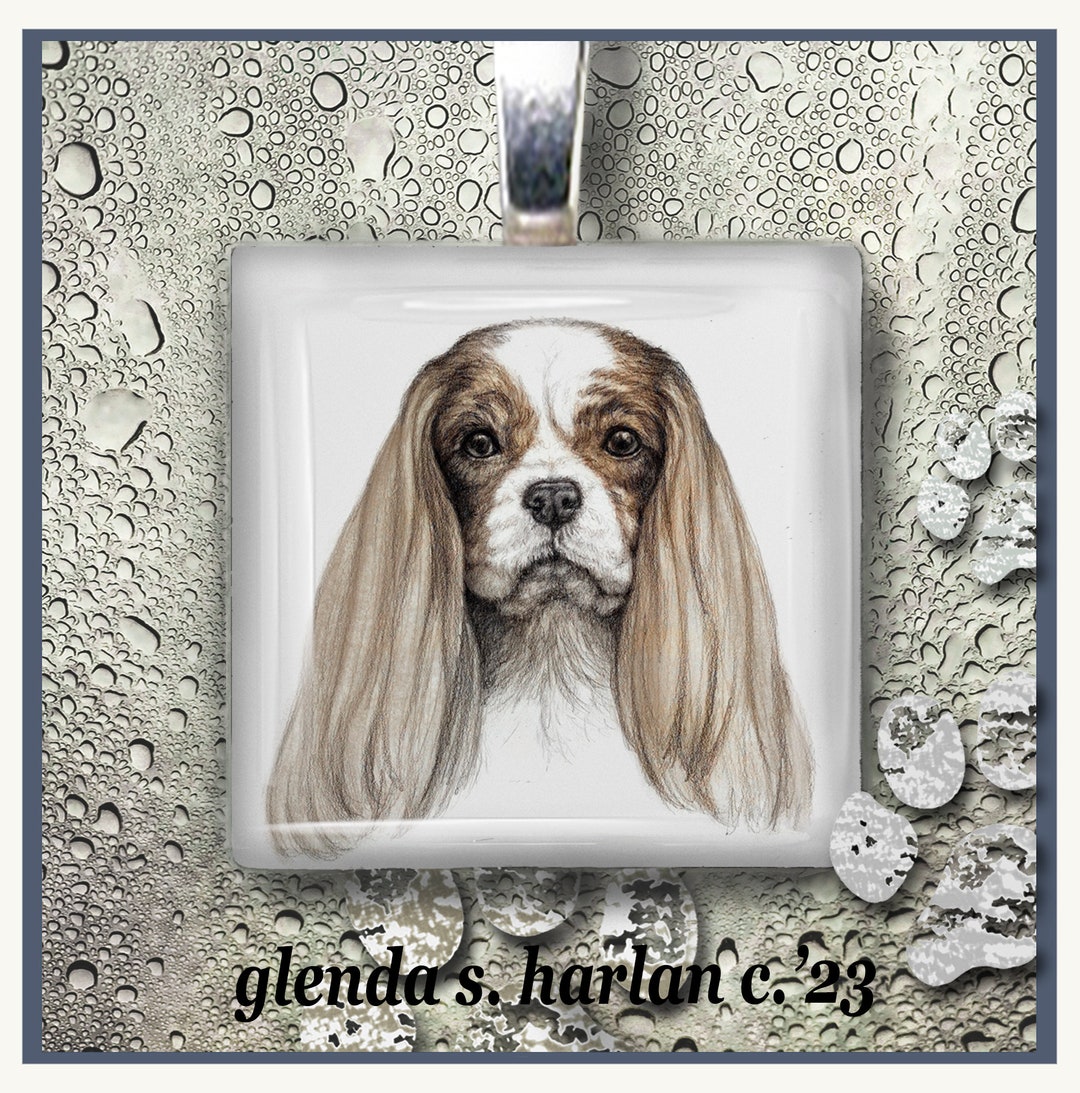 King Charles Cavalier Art Glass Pendant - Dog Jewelry, Cavalier Dog Art ...