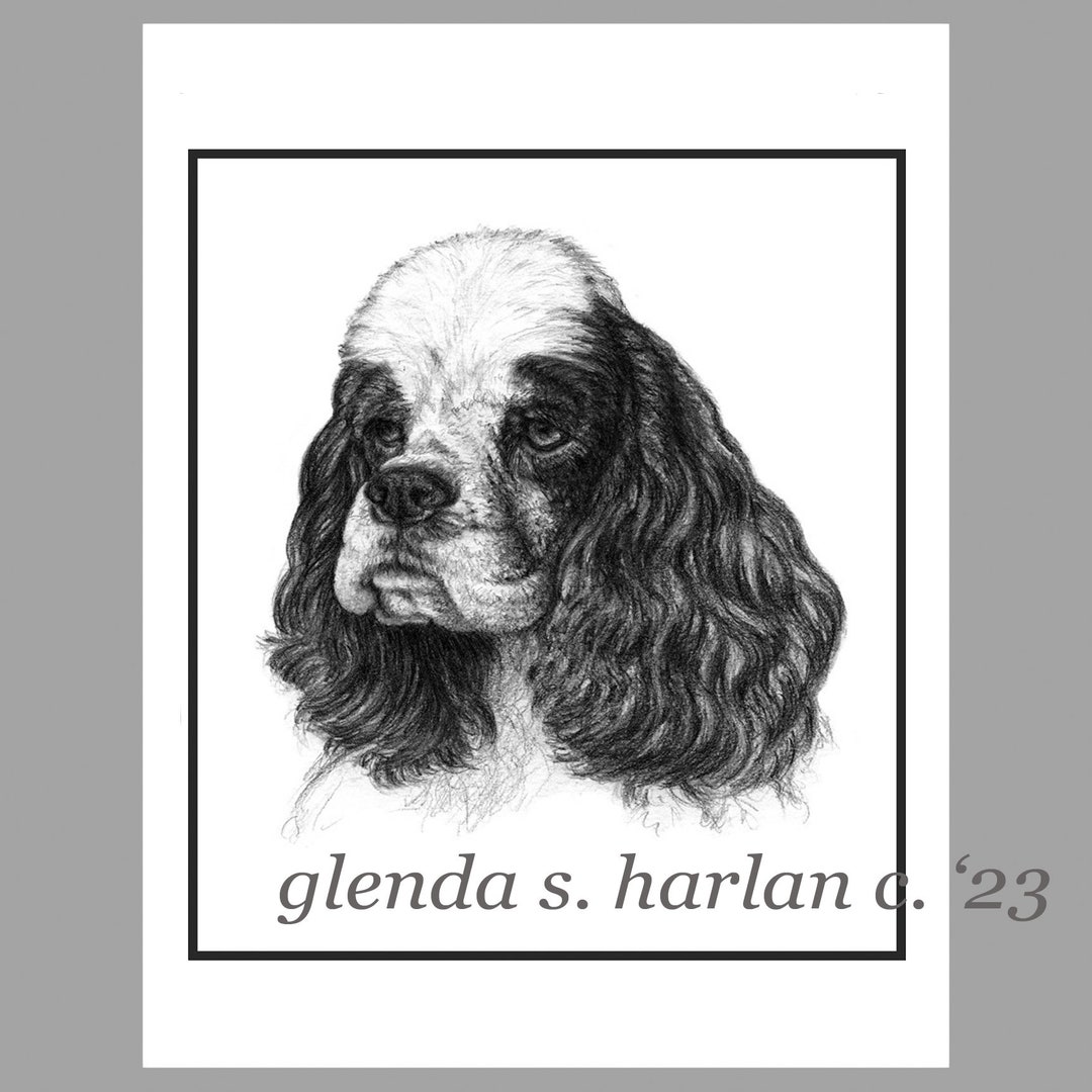 Cocker Spaniel Dog Note Cards Fine Art Drawing Dog Lover Gift Party ...