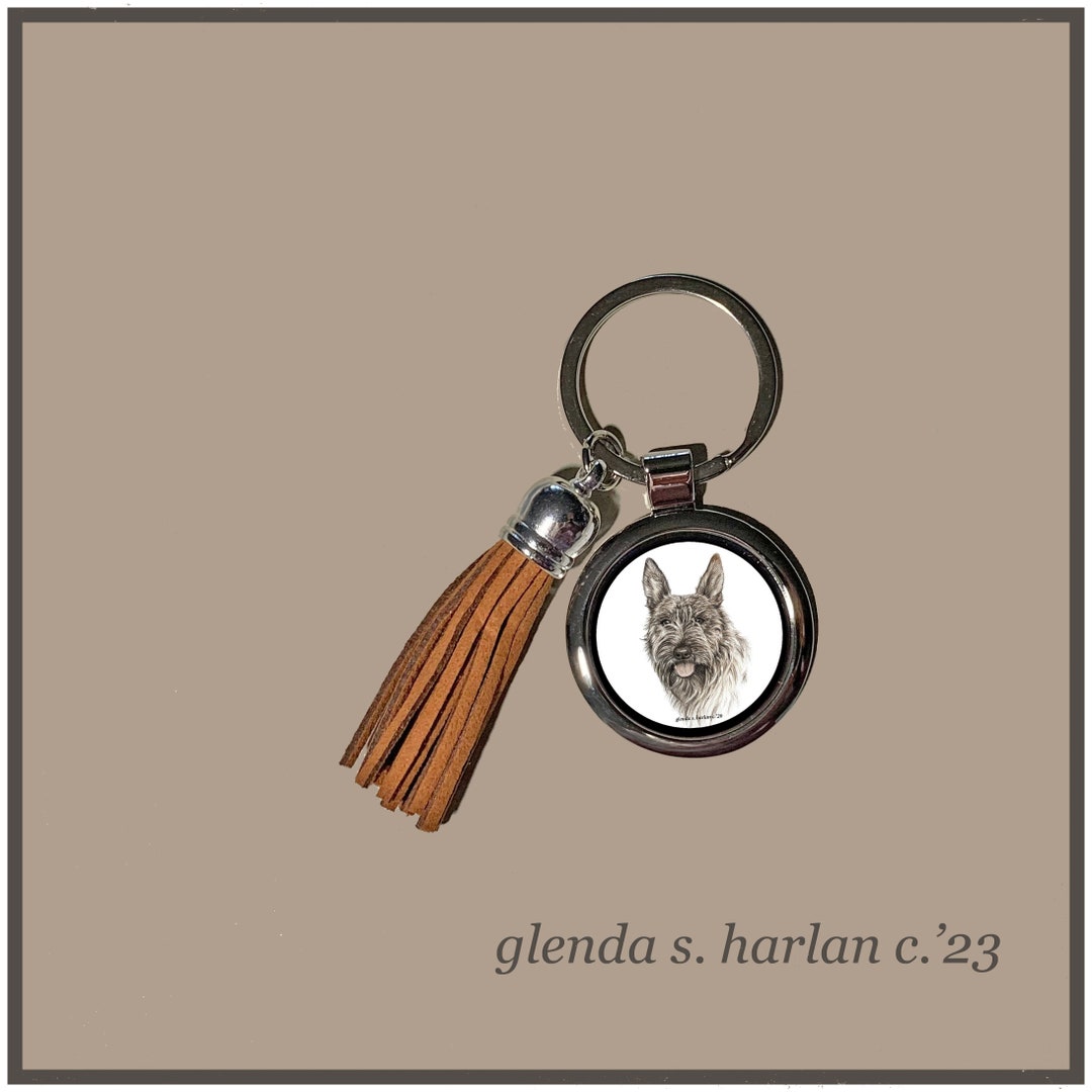 Berger Picard Key Ring Fine Art Drawing Key Chain Dog Lover Gift Dog ...