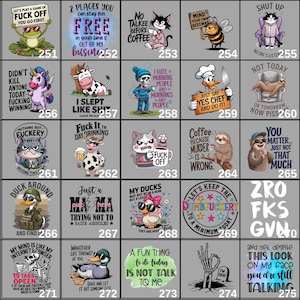 Sarcastic Quotes DTF Transfers Ready to Press for Tee Shirt Sweatshirt ...