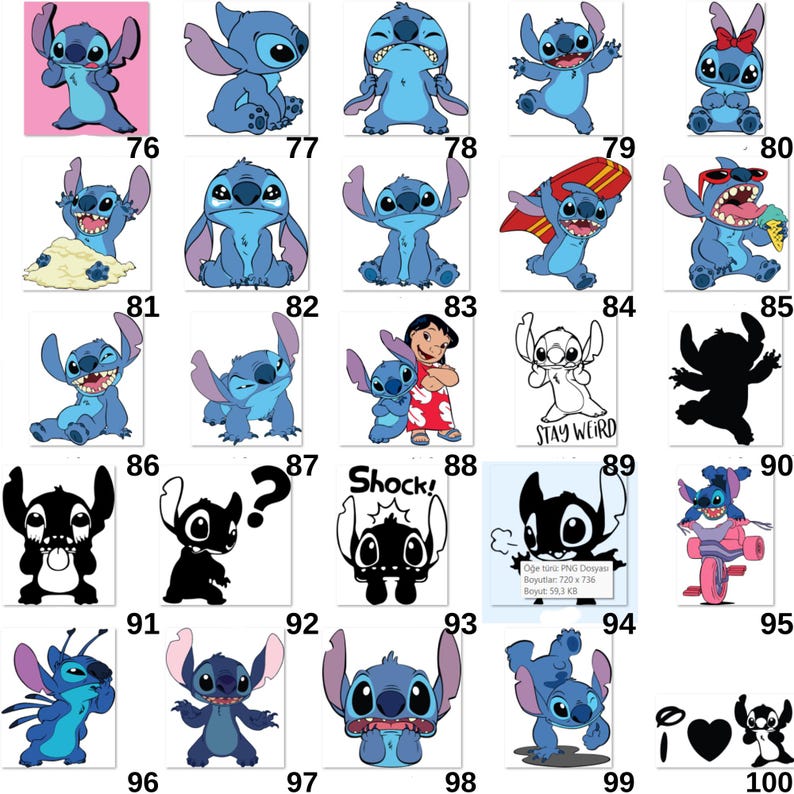 Stitch Ready to Press DTF Transfer | Cute Cartoon Alien Love Prints ...