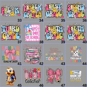 Cool Duck Back to School DTF Print , Fun Ready to Press Transfers ...