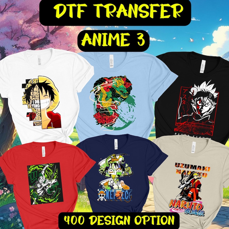 Iron on Anime Decals - Etsy