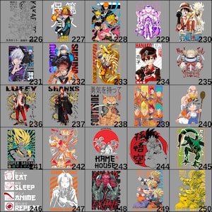 Anime DTF Transfer | Kawaii Anime Iron on Ready to Press | Cute ...