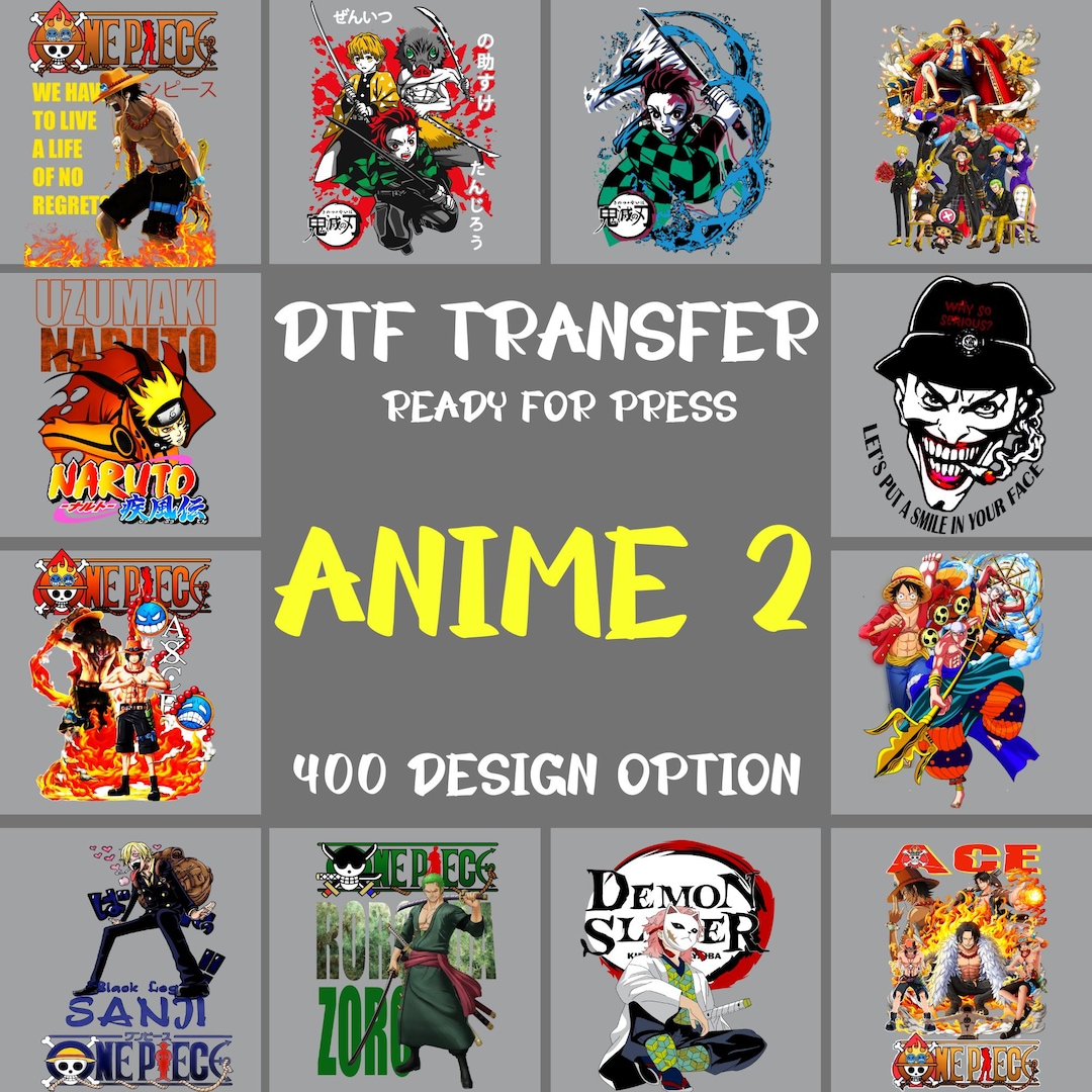 Anime Girl DTF Transfer | Kawaii Anime Boy Iron on Ready to Press ...
