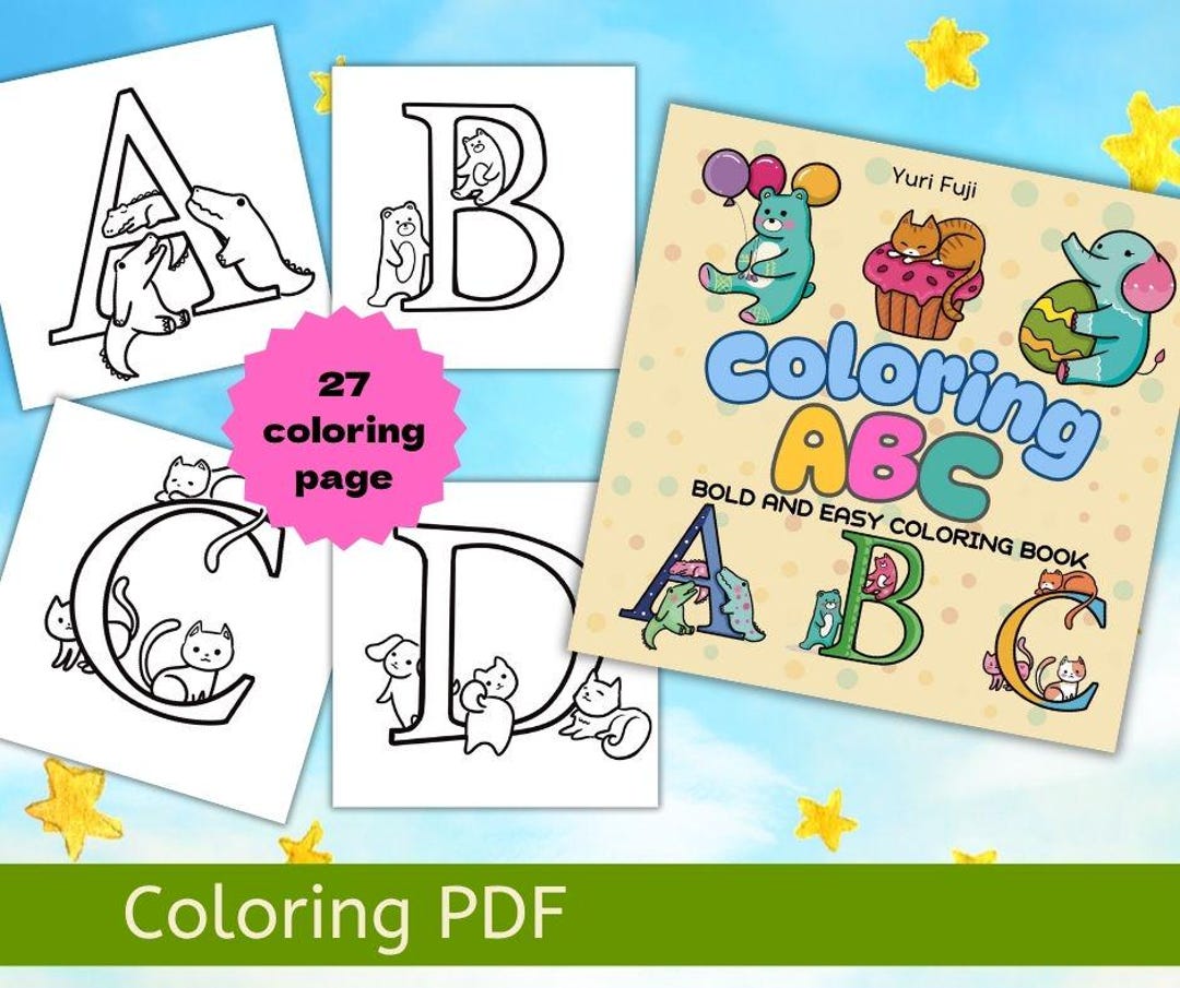 ABC Animal Coloring Book – A to Z Alphabet Animals | Digital Download ...