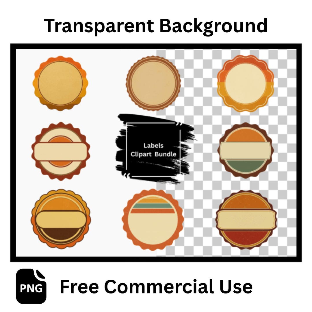 Retro Labels and Frames: 70s 80s 90s PNG Designs (digital Download) - Etsy