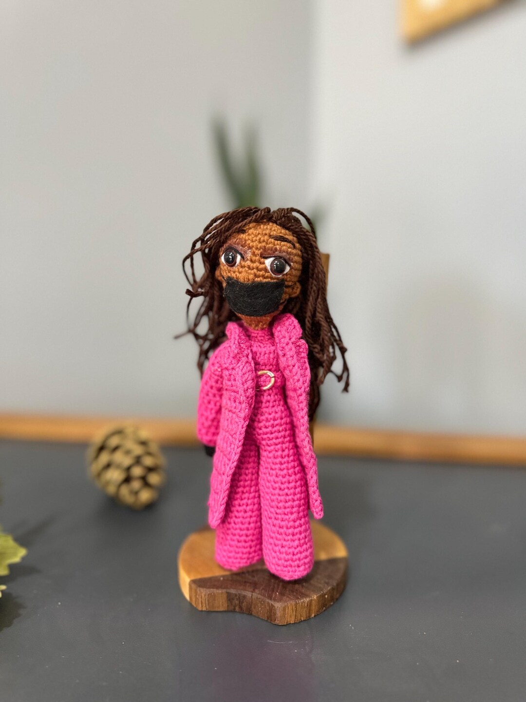 Michelle Obama Crochet Doll in Inauguration Outfit - Handmade Gift, 8 ...