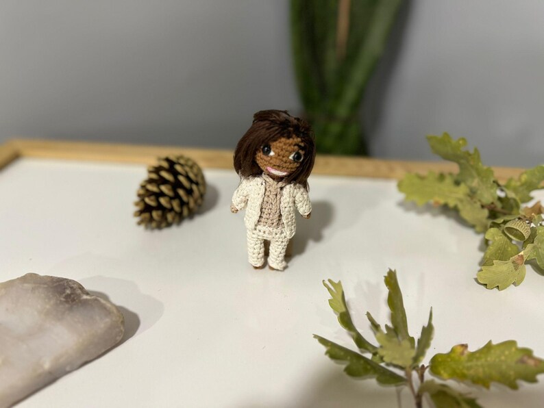 Kamala Harris Inspired Crochet Doll, 4 Handmade With 1 Wood Block ...