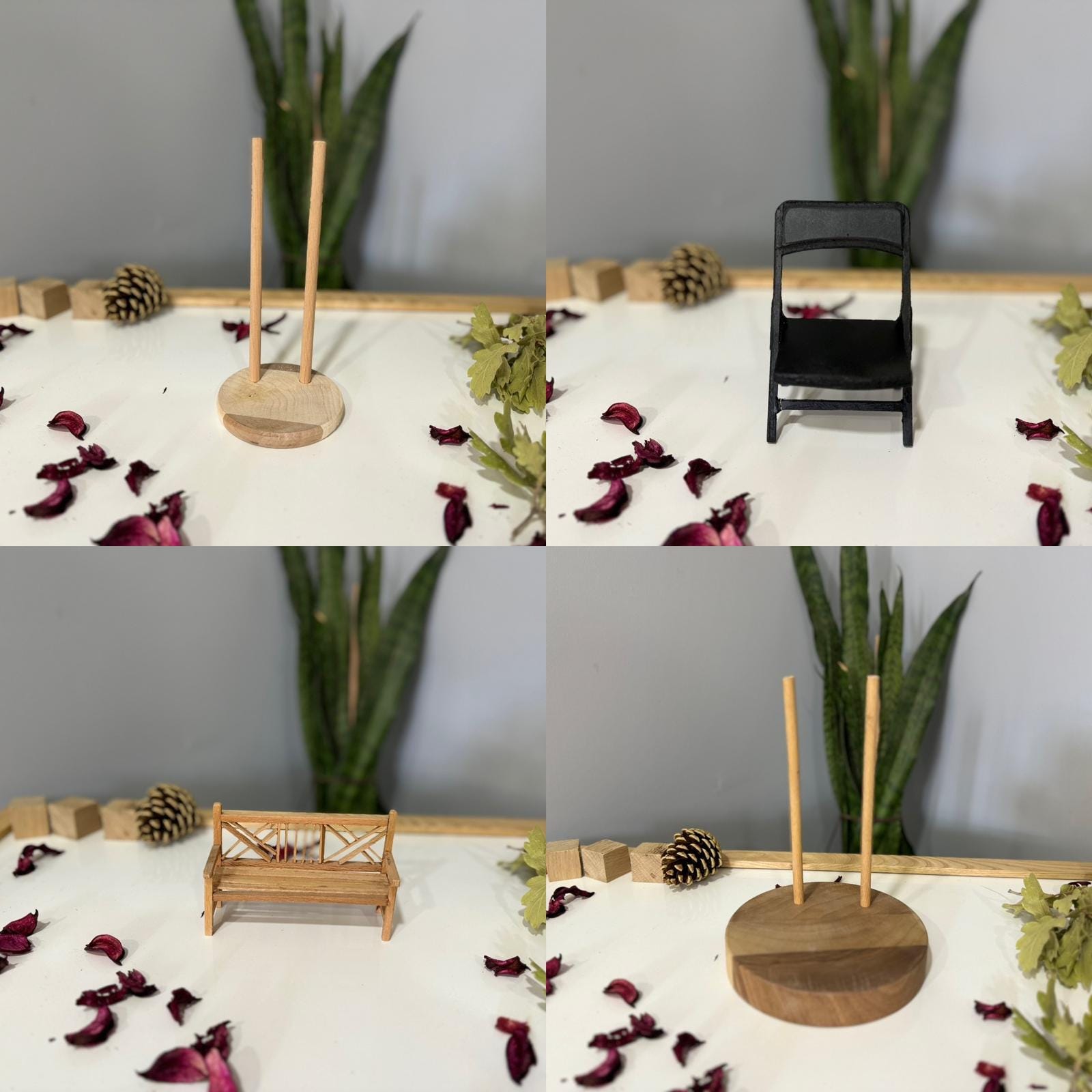 Handmade Wooden Displays for Dolls | Rustic Stands for Crochet Dolls ...