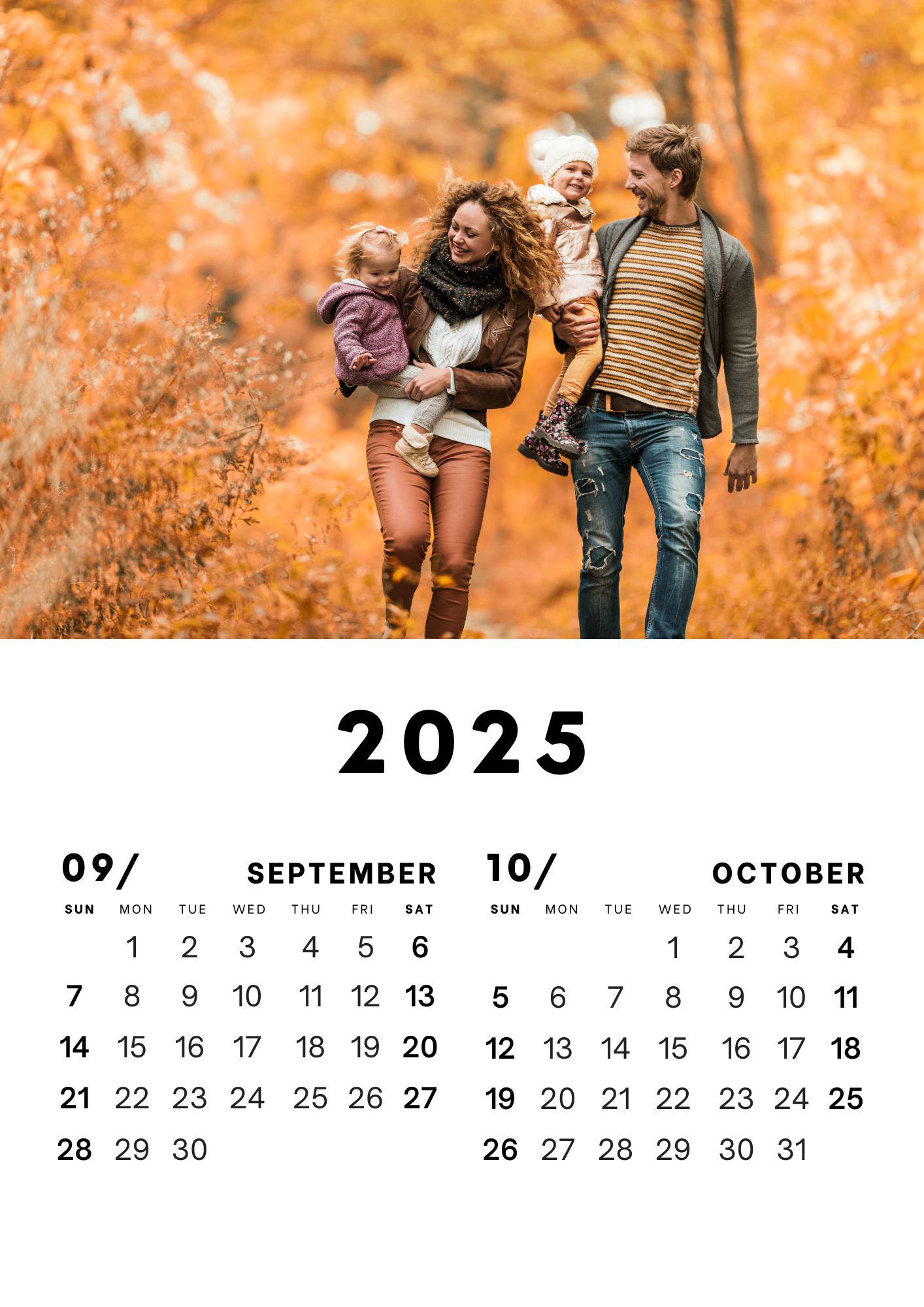 Individual Photo Calendar 2025 | Personal Annual Calendar | Design Your ...