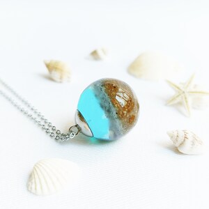 Beach Sand Necklace, Ocean Water Necklace, Beachy Jewelry, Unique Gifts ...