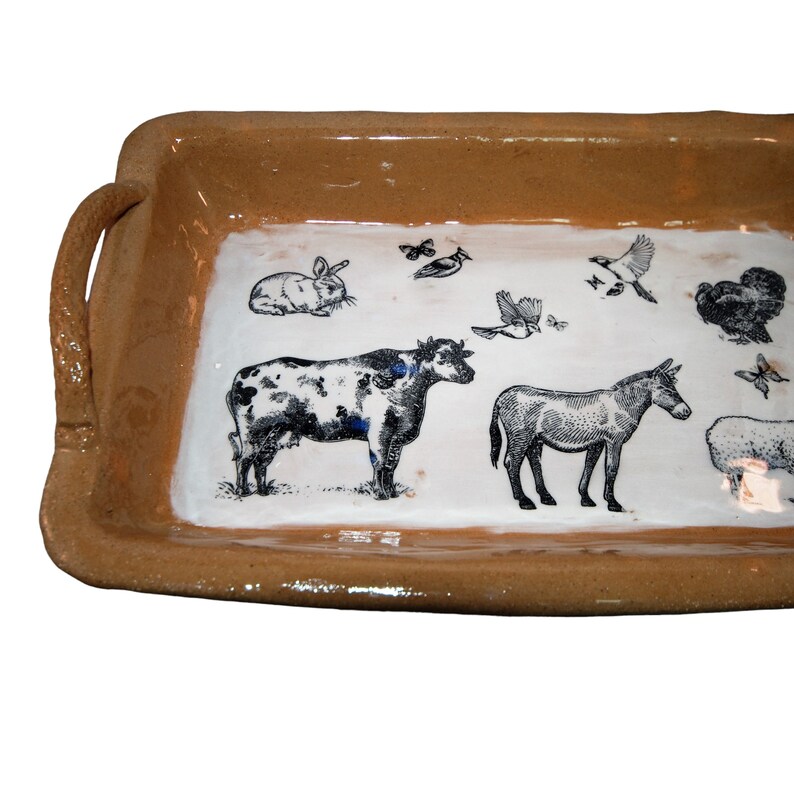 Farm Animal Tray Handmade Rectangle Tray Farm Animal Serving Tray - Etsy