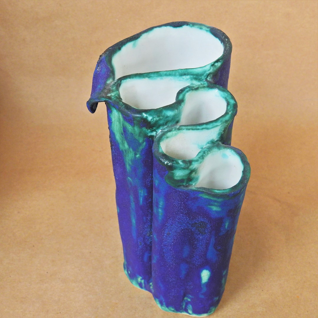 Pencil & Pen Holder Ceramic Handmade Pen Container Paint Brush Holder ...