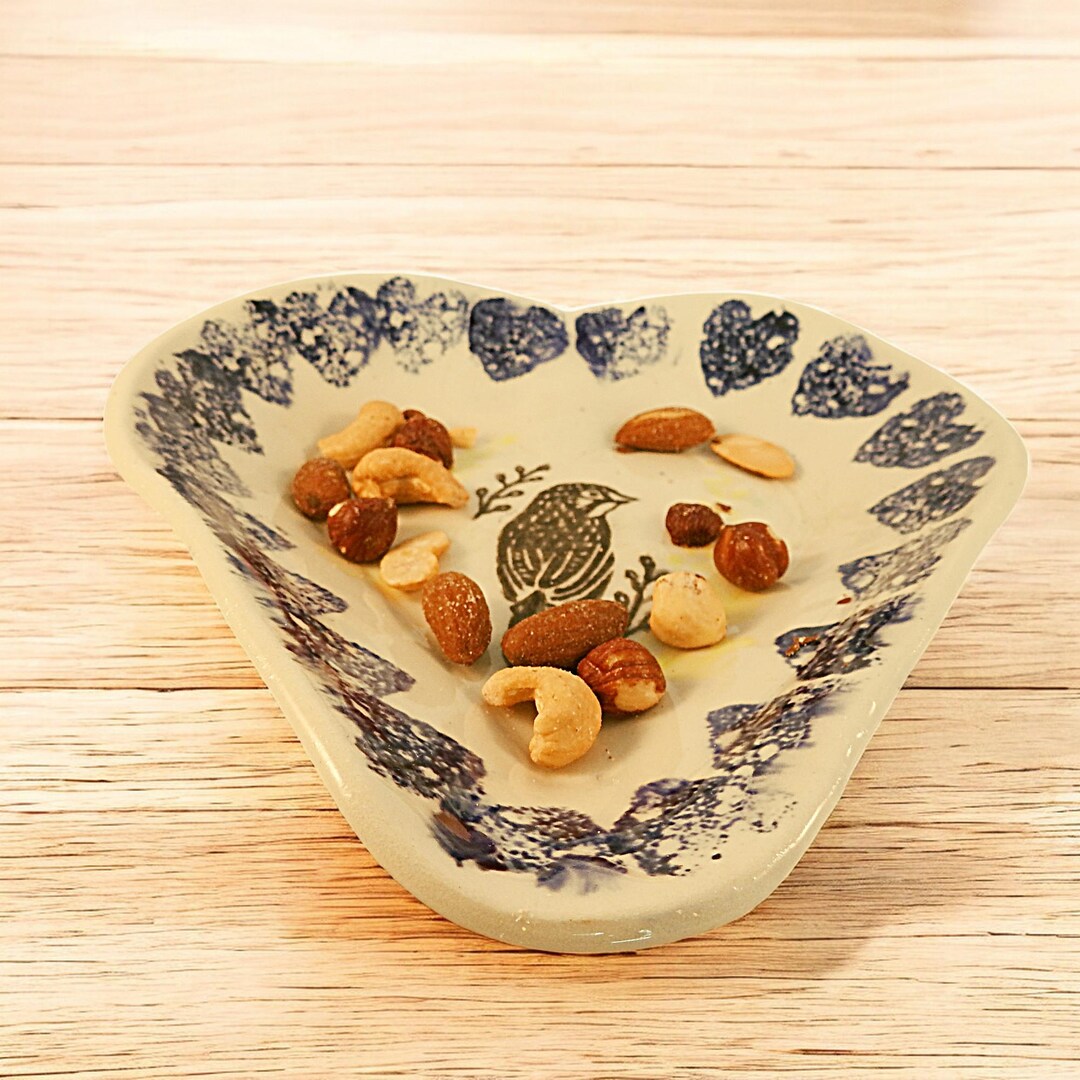 Heart Ring Dish - Hand-painted Ceramic Dish - Trinket Dish - 6.5 Inch ...