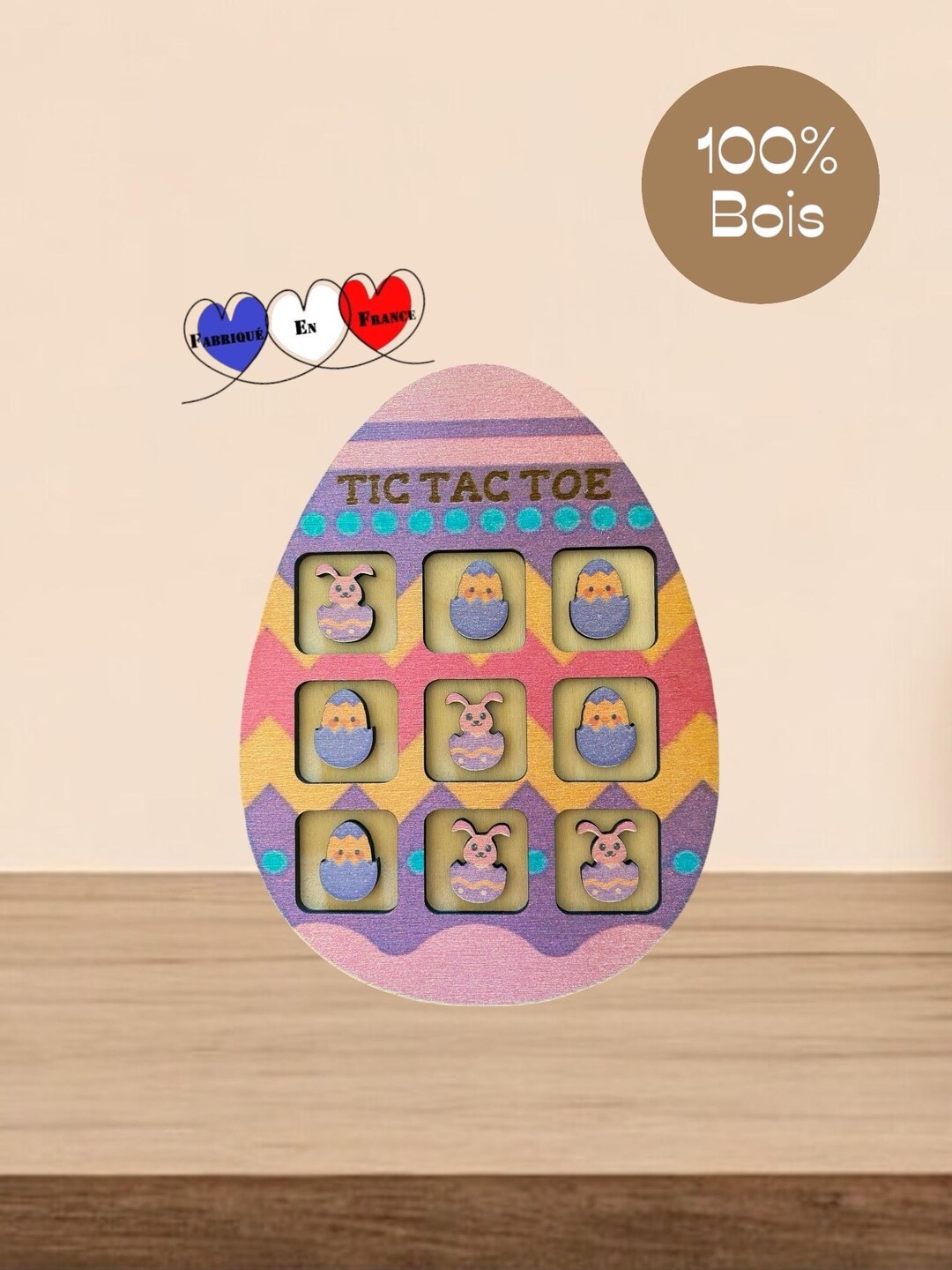 Easter Tic Tac Toe, Wooden Tic Tac Toe Game for Easter. Easter Egg to ...